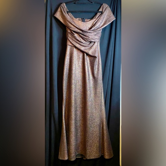 Dresses | Copper Formal Off The Shoulder Long With Small Train | Poshmark